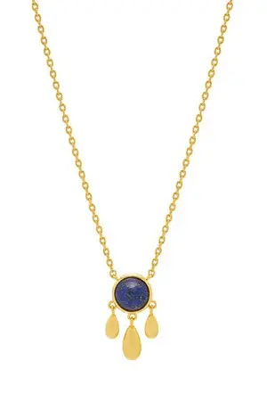 ESTÉE LAUDER Semiprecious Stone & Droplet Pendant Necklace