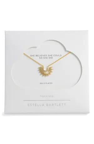 Estée Lauder Half Sunburst Pendant Chain Necklace