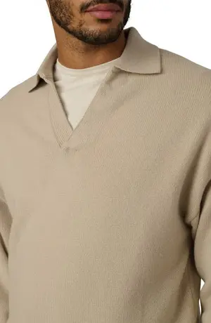 Joe's Jeans Relaxed Johnny Collar Wool Sweater - Simply Taupe
