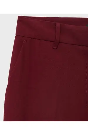Mango Carlos Wide Leg Trousers - Maroon