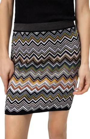 Missoni Chevron Pattern Mini Skirt - Multicoloured