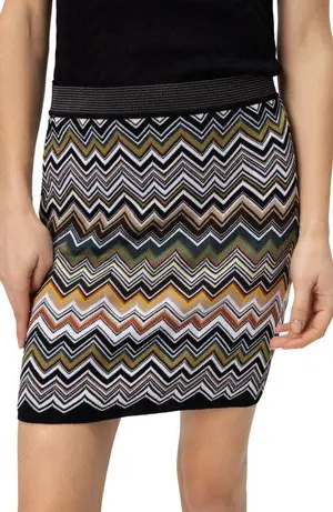 Missoni Chevron Pattern Mini Skirt - Multicoloured