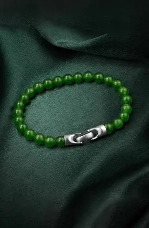 VINCERO Beaded Bracelet - Green Onyx