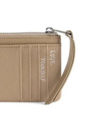 Zadig&Voltaire Zip Leather Card Case - Clay