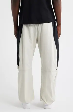 Nike Tech Dri-fit Woven Oversize Stretch Nylon Pants - Light Bone/black