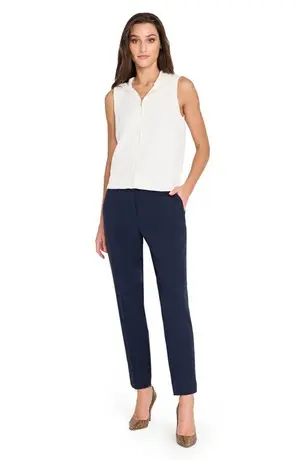 TAHARI ASL Hooded Zip-up Vest