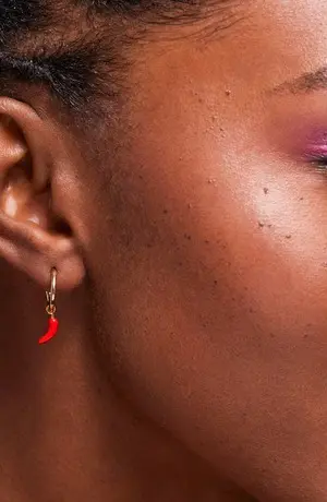 Estée Lauder Chili Dangle Hoop Earrings