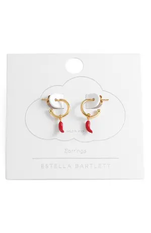 Estée Lauder Chili Dangle Hoop Earrings