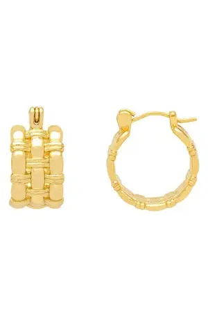 Estée Lauder Woven Hoop Earrings - Gold