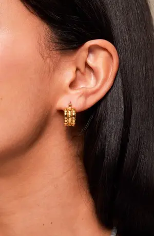 Estée Lauder Woven Hoop Earrings