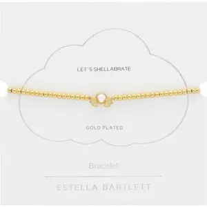 Estée Lauder Scallops & Faux Pearl Bracelet - Gold