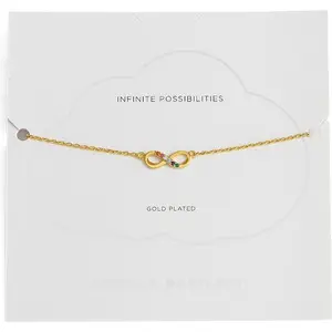 Estée Lauder Infinity Bracelet With Cubic Zirconia - Gold