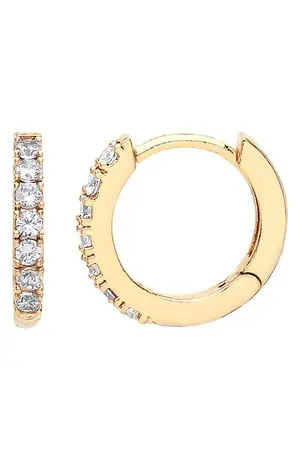 Estée Lauder Pavé Crystal Hoop Earrings - Gold