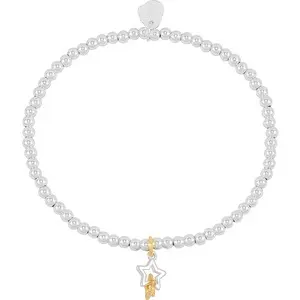 Estée Lauder Sienna Double Star Beaded Stretch Bracelet - Gold And Silver