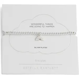 Estée Lauder Rainbow Sienna Beaded Stretch Bracelet - Silver