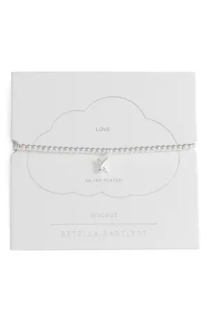 Estée Lauder Sienna Kiss Beaded Stretch Bracelet Silver