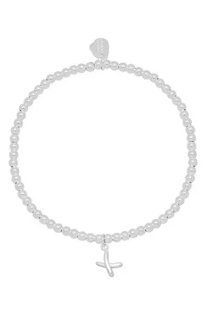 Estée Lauder Sienna Kiss Beaded Stretch Bracelet - Silver