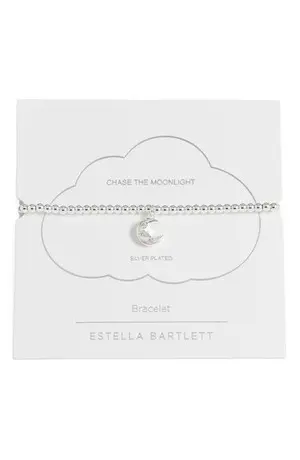 Estée Lauder Sienna Moon Beaded Stretch Bracelet - Silver
