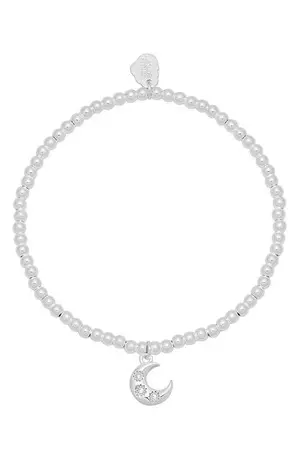 Estée Lauder Sienna Moon Beaded Stretch Bracelet - Silver