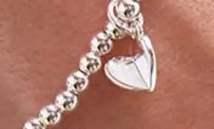 Estée Lauder Sienna Heart Beaded Stretch Bracelet - Silver