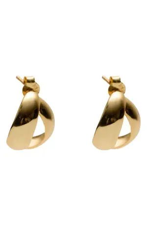 Argento Vivo Cutout Circle Stud Earrings - Gold