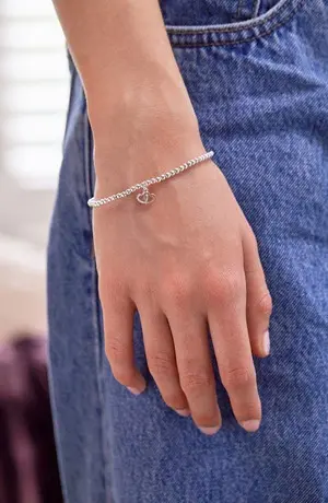 Estée Lauder Sienna Double Heart Beaded Stretch Bracelet