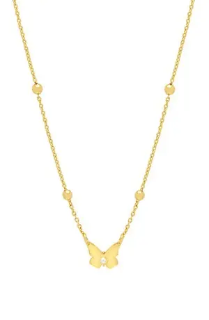 Estée Lauder Butterfly Pendant Necklace - Gold