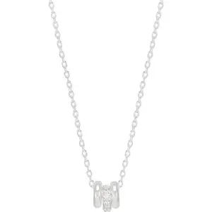 Estée Lauder Triple Ring Pendant Necklace - Silver