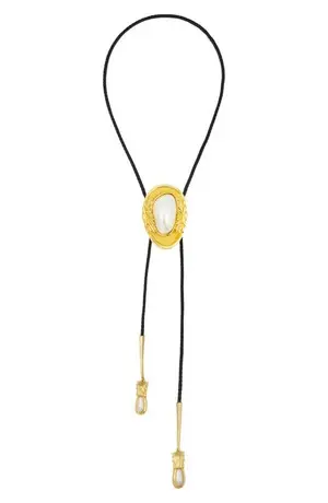 PETIT MOMENTS Dolly Bolo Tie Necklace - Gold