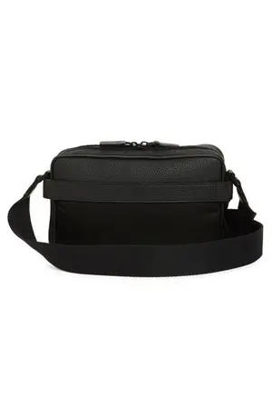 FERRAGAMO Twins Mixed Media Leather & Nylon Shoulder Bag - Nero