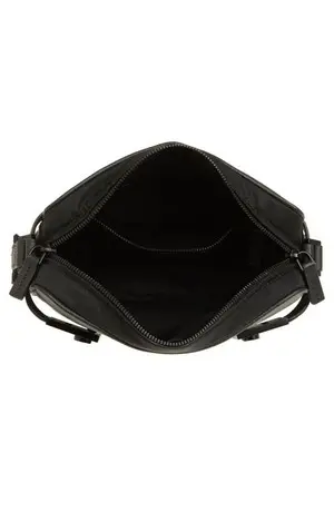 FERRAGAMO Twins Mixed Media Leather & Nylon Shoulder Bag - Nero