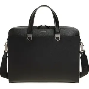 FERRAGAMO Leather Briefcase - Nero