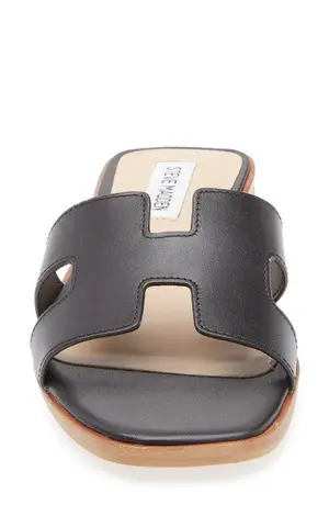 Steve Madden Hadyn Slide Sandal - Black Leather