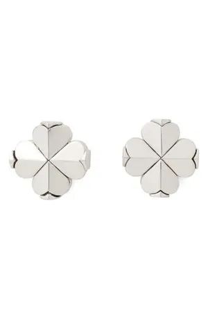 Kate Spade New York Spade Flower Stud Earrings - Silver