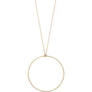 Ginette Ny Circles Rose Gold Necklace - Plain Gold