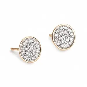 Ginette Ny Round Diamond Stud Earrings - White Diamonds