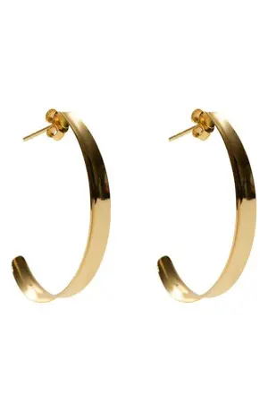 ARGENTO VIVO Thin Concave Hoop Earrings