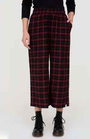 TURTLEDOVE LONDON Organic Cotton Cropped Trousers - Red