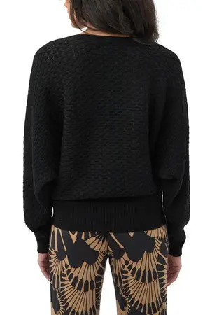 Trina Turk Lima V-neck Pullover Sweater - Black
