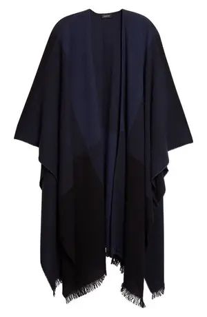 Akris Fringed Wool & Cashmere Cape