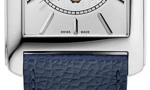 FREDERIQUE CONSTANT Classic Carrée Moonphase Leather Strap Watch - Blue