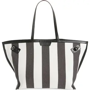 Proenza Schouler Stripe Canvas Carryall Tote - Black/white