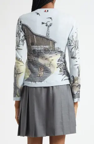 Thom Browne Seasonal Print Cashmere Cardigan