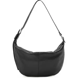 ALLSAINTS Luna Leather Shoulder Bag - Black/silver