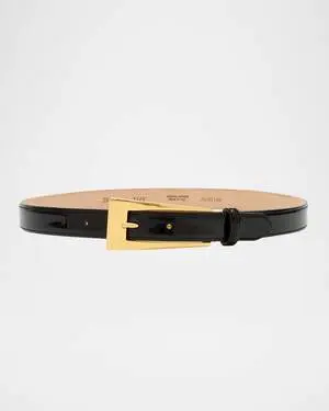 AUREUM Aureum Collective No. 10 Leather Belt Patent Black Gold