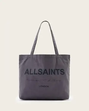 ALLSAINTS Printed Cotton Tote Bag - Blue
