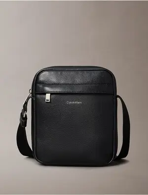 Calvin Klein Micro Pebble Reporter Bag - Black