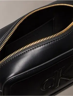 Calvin Klein Embossed Monogram Camera Bag
