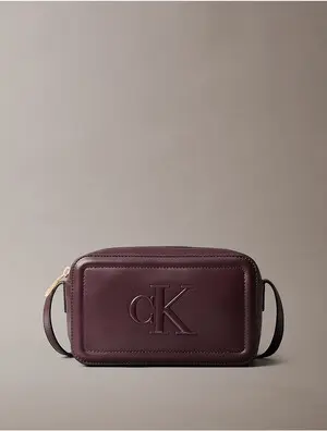 Calvin Klein Embossed Monogram Camera Bag - Fudge