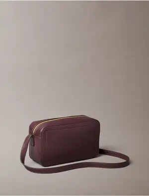 Calvin Klein Embossed Monogram Camera Bag - Fudge